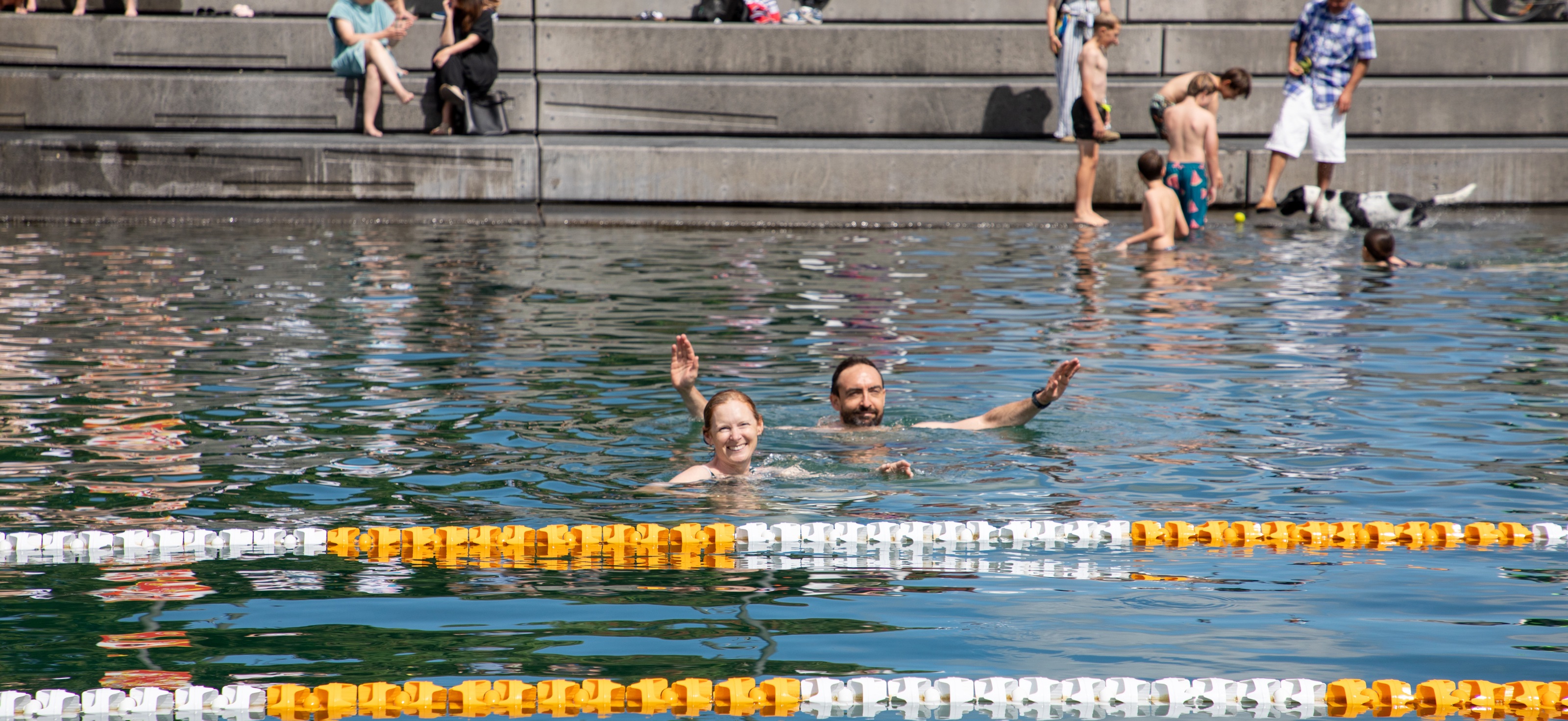 A multi-purpose swimming area including a free harbour pool and jumping ...